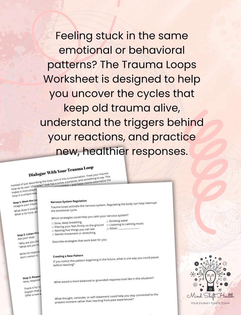 Trauma Loops Worksheet, Healing Exercise (PDF Download) - Etsy