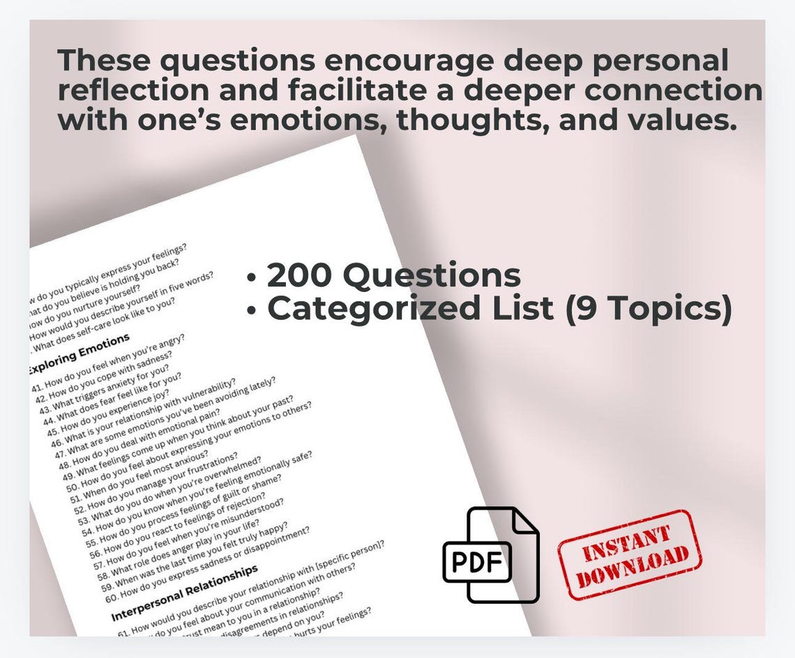 Person-centered Therapy Questions, Self-reflection Toolkit (PDF ...
