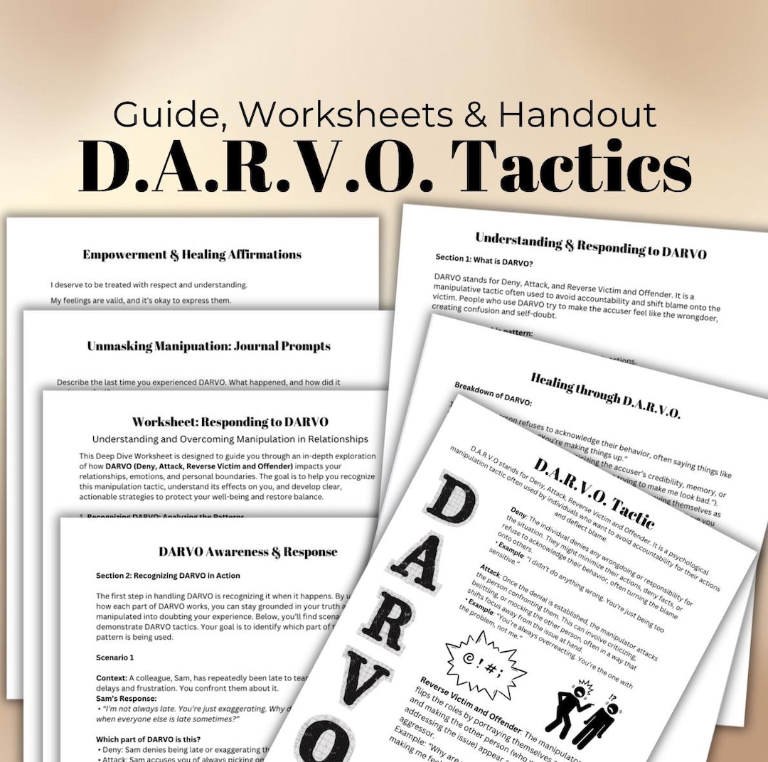 Healing Through DARVO Workbook for Survivors of Emotional Manipulation ...