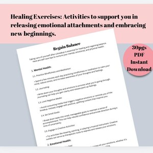 Breakup Healing Guide Worksheets to Heal From Relationship Survival ...