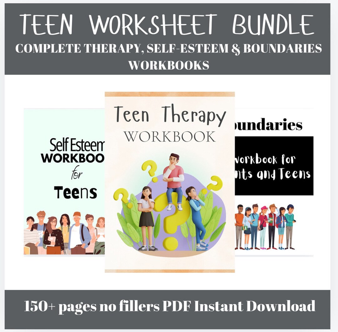 CBT Teen Therapy Guide Digital Download Bundle Boundary Setting ...