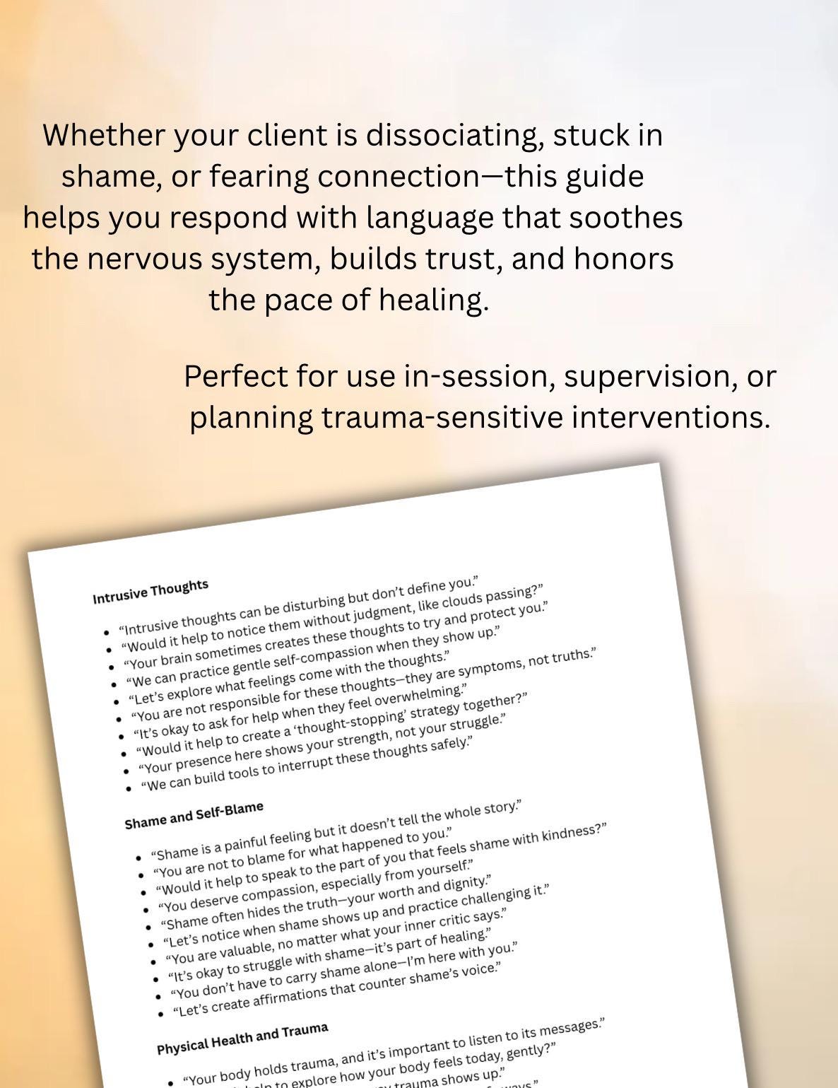 Trauma Informed Scripts Trauma Reactive Scenarios Language Guide for ...