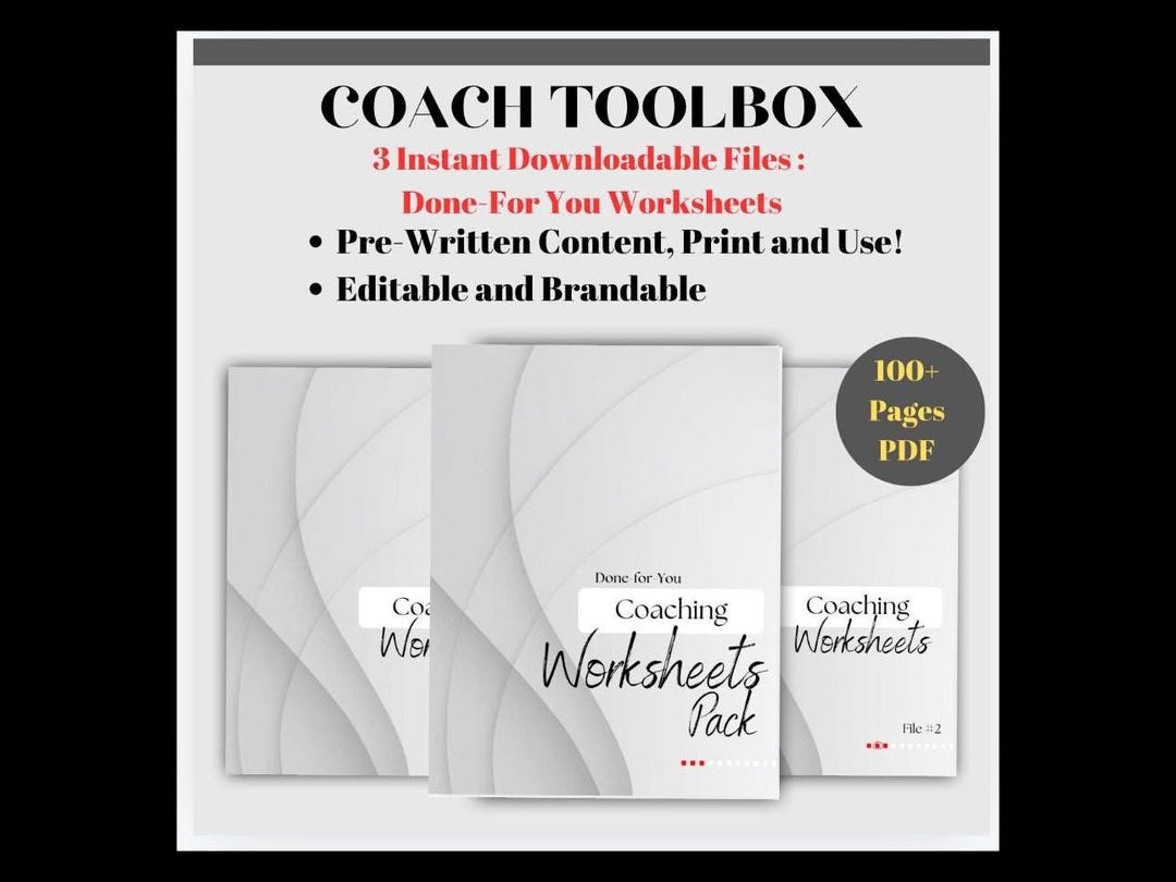 Life Coach Worksheets Done for You Templates Best Selling Client ...