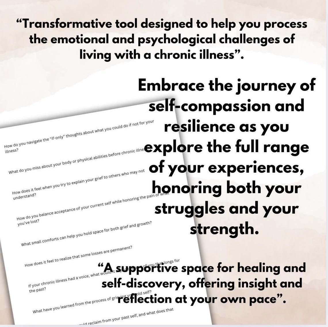 Chronic Illness & Mental Health Workbook: Emotional Healing, Self-care ...