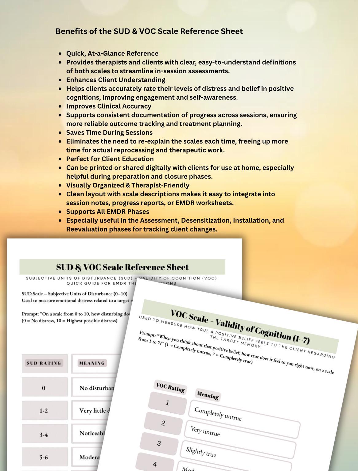EMDR Clinical Documentation Set for Therapists Session Template Safe ...