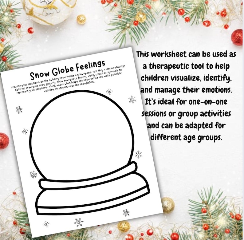 Kids Christmas Therapy Worksheets: Emotional Check-in Activities ...