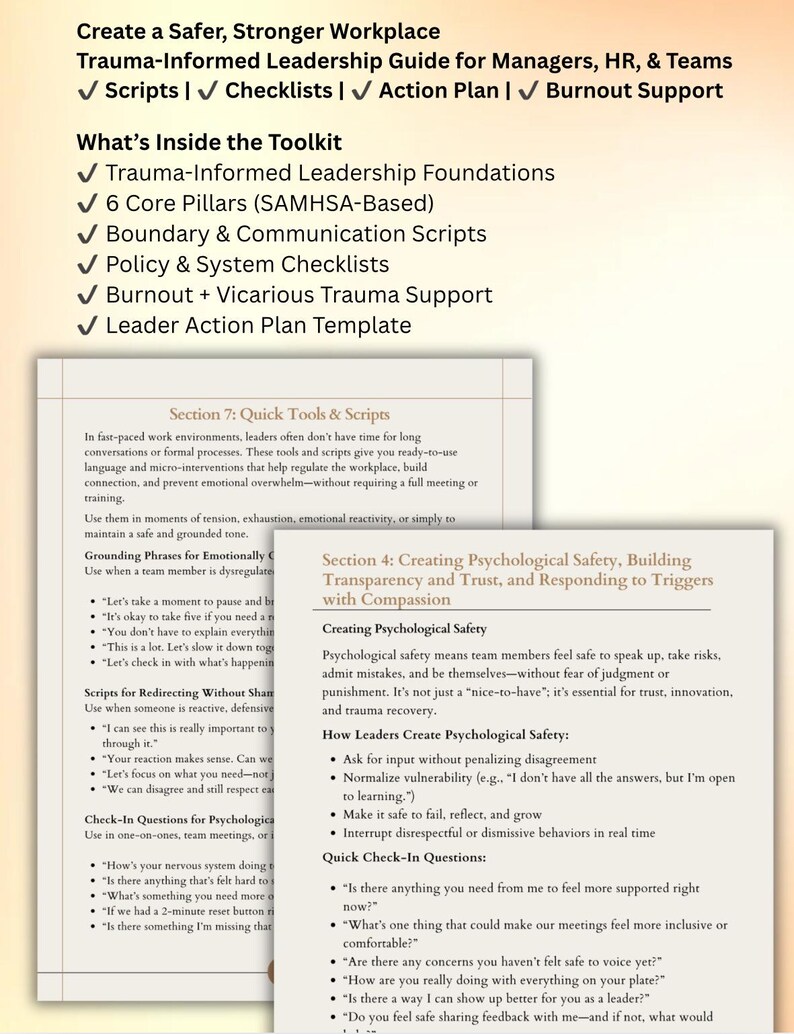 Workplace Trauma-informed Leadership Guide HR Manager Toolkit ...