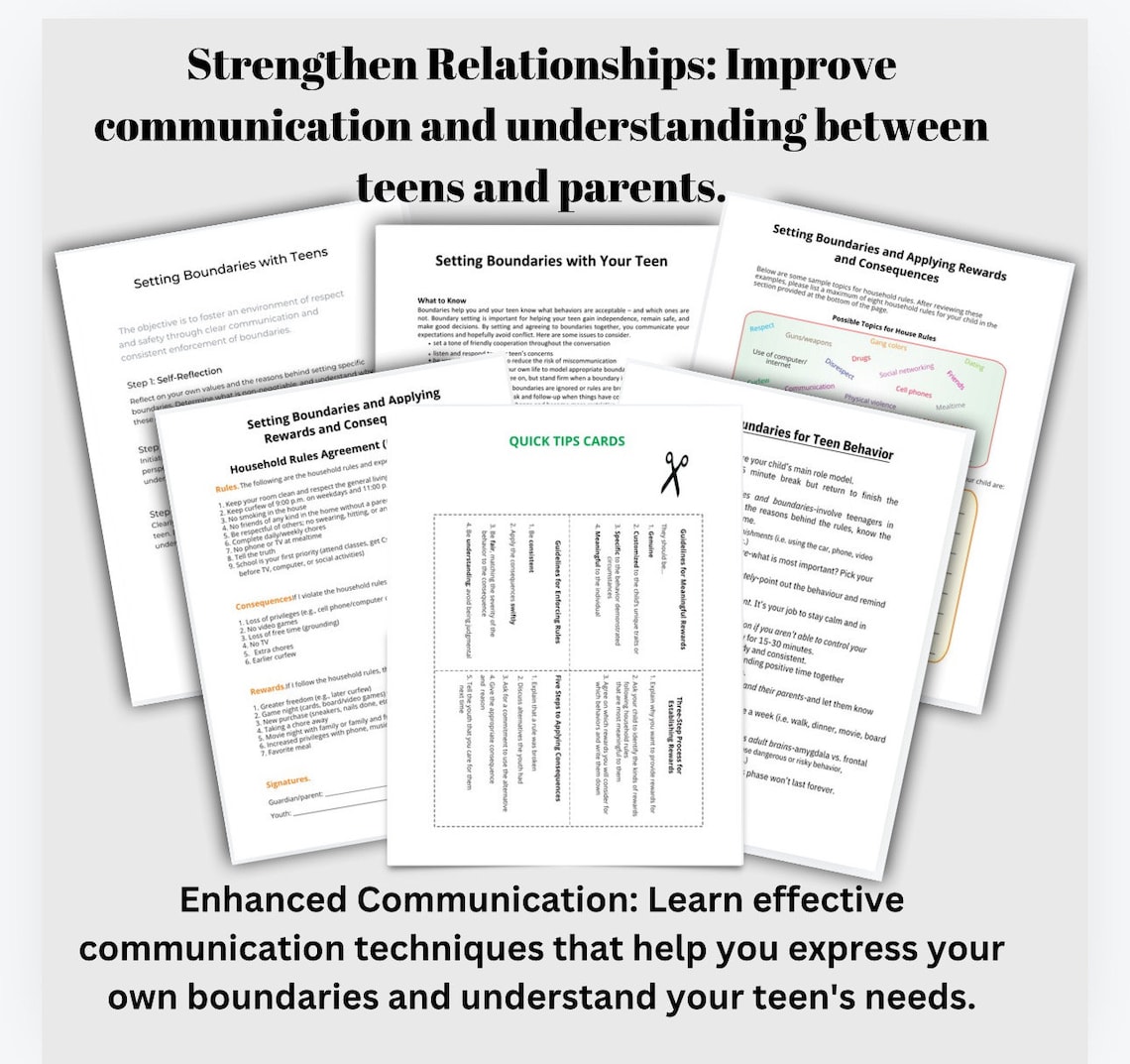 Healthy Boundaries for Teens and Parents Boundary Setting Strategies ...