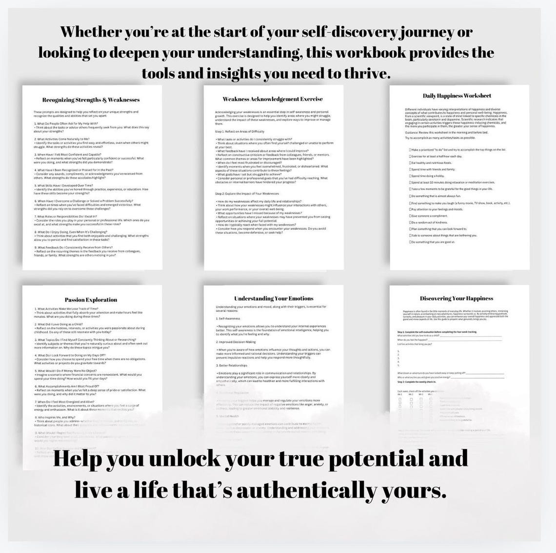 Self Discovery Workbook Transformative Journey Life Coaching Resource ...