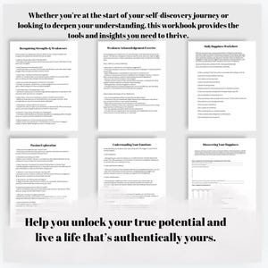 Self Discovery Workbook Transformative Journey Life Coaching Resource ...