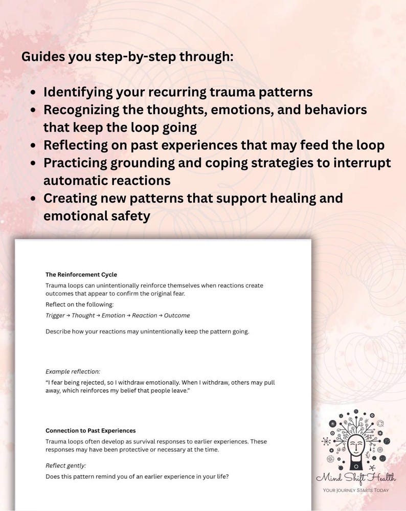 Trauma Loops Worksheet, Healing Exercise (PDF Download) - Etsy