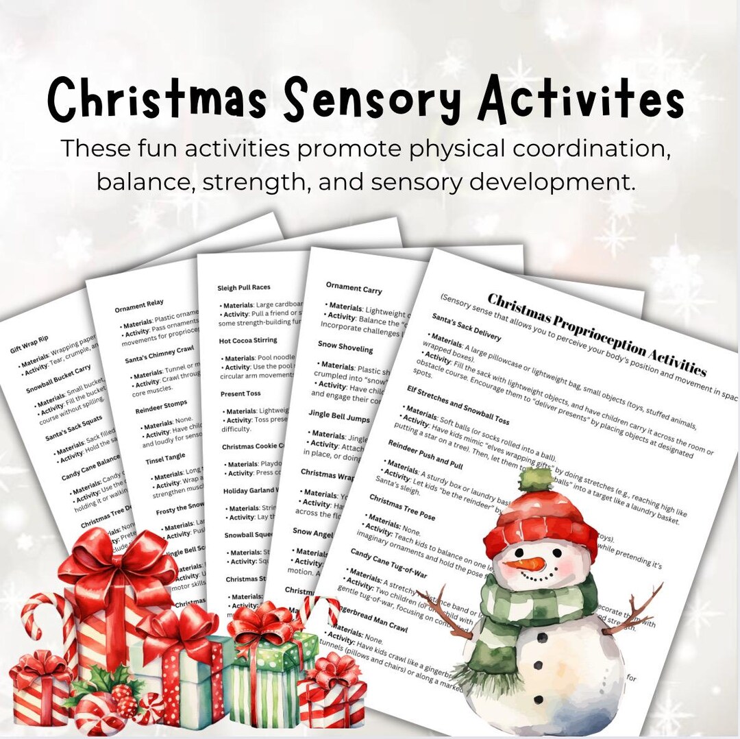 Kids Christmas Sensory Activities Children’s Holiday Themed Xmas Fun ...