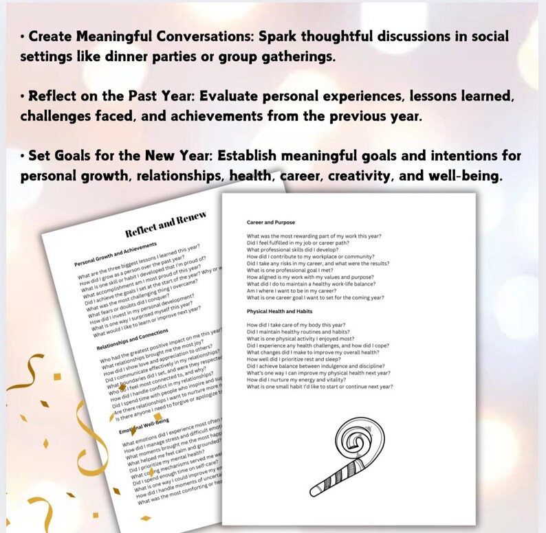 2026 New Year Reflection Guide: Goal Planner, Intentions Activity (PDF ...