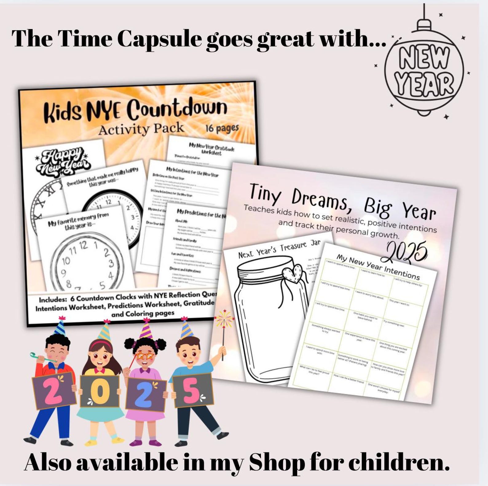 Kids New Year Time Capsule Worksheet: NYE Activity (PDF Download) - Etsy