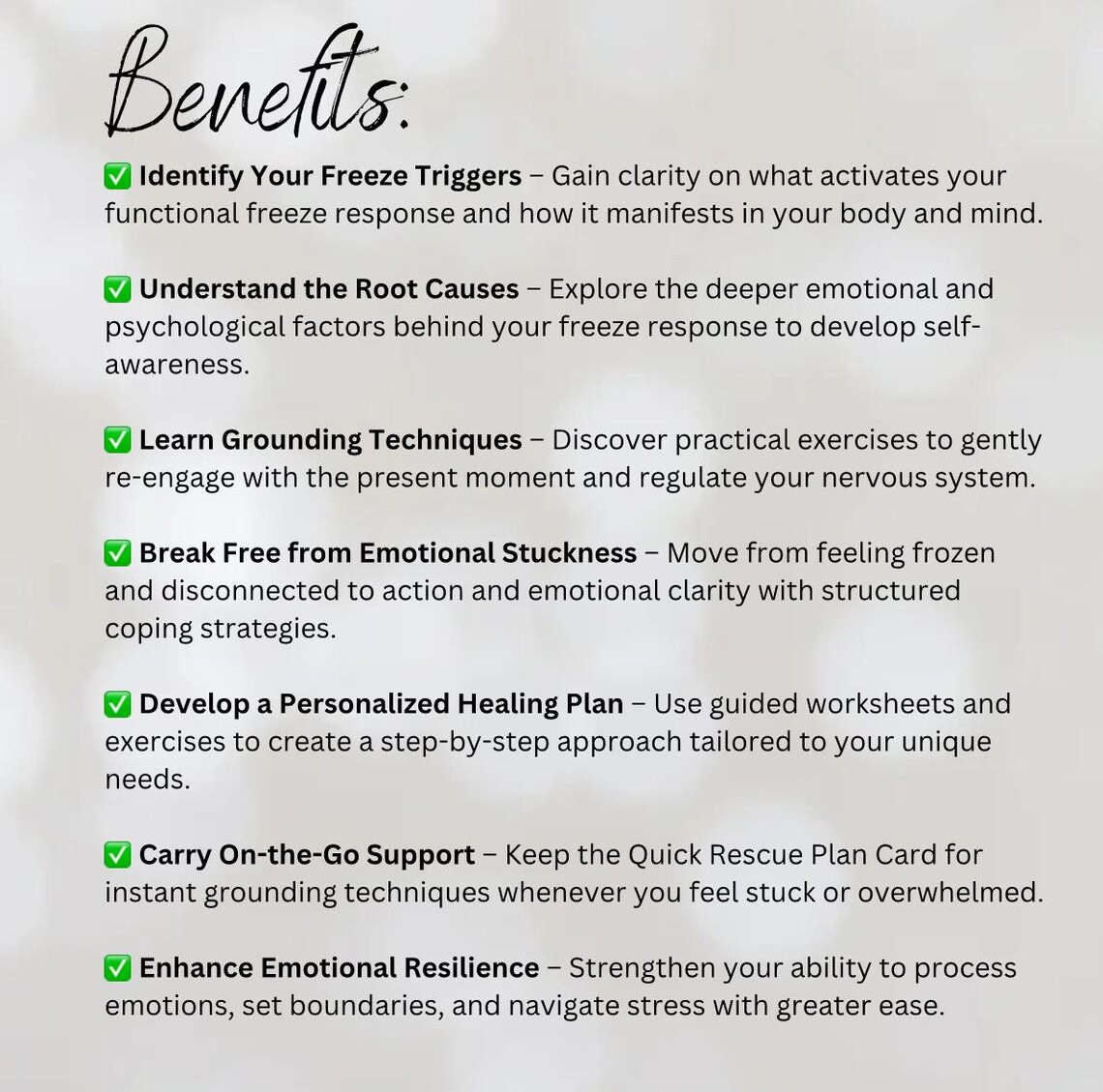 Freeze Response Recovery Toolkit, Trauma Healing Worksheets (digital ...
