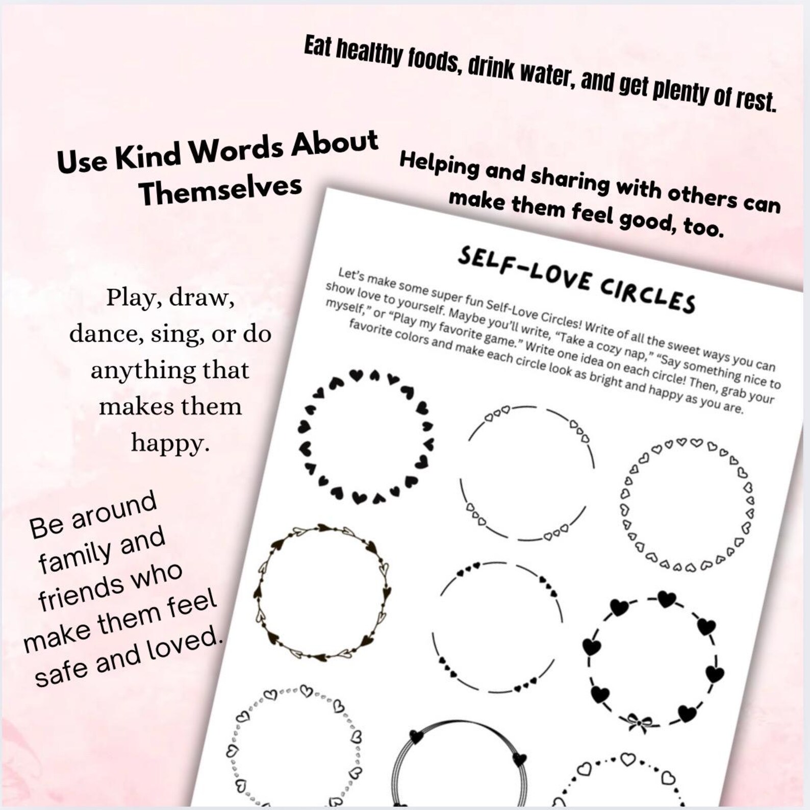 Children Self Love Confidence Worksheets for Kids and Teens Play ...