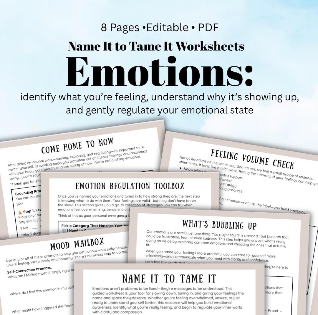 Feelings Workbook: Emotional Regulation & Coping Tools (PDF ...
