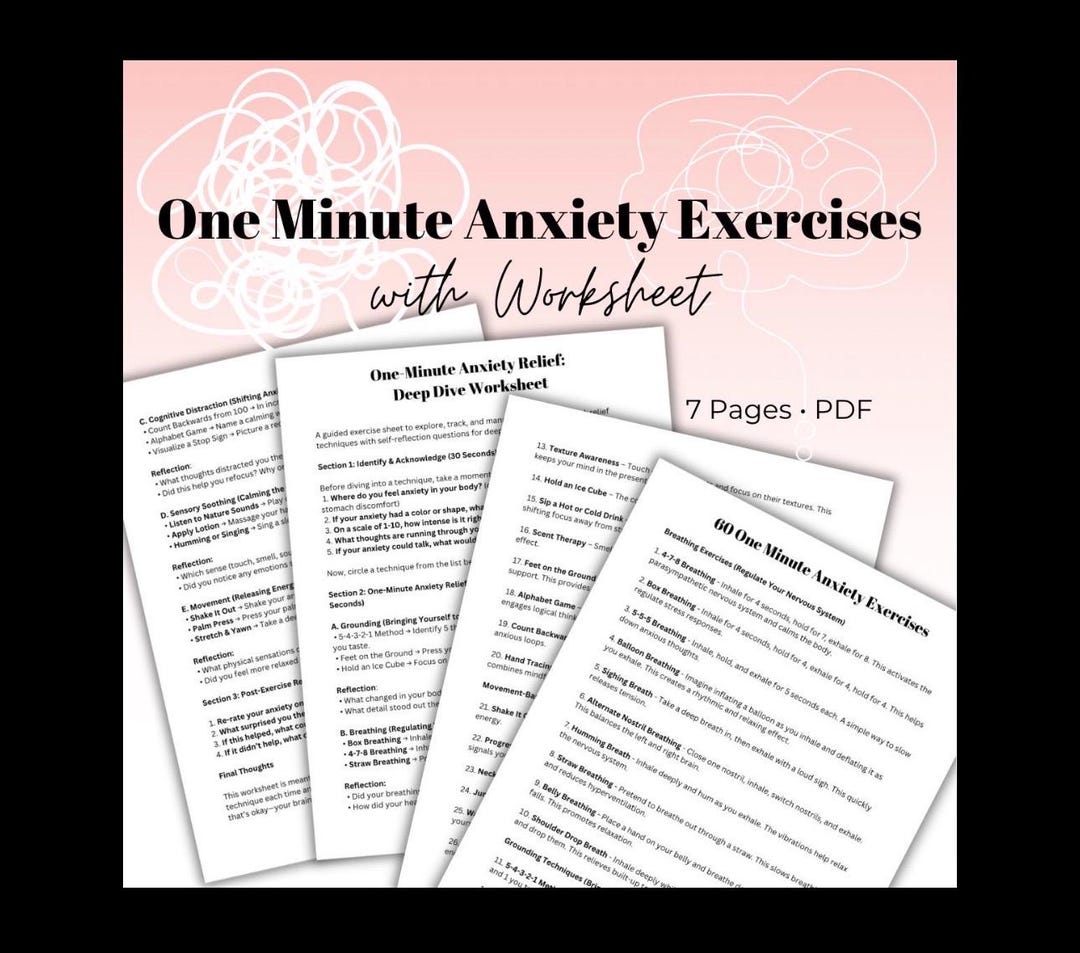 One Minute Anxiety Relief Anxious Toolbox Techniques for Coping With ...