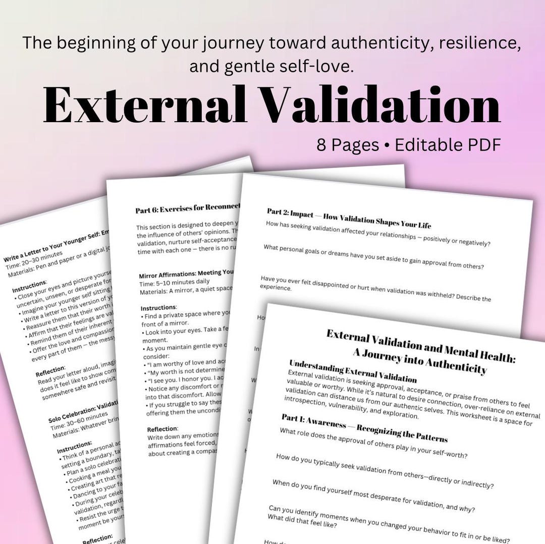Authenticity Self-validation Workbook External Validation Mental Health ...