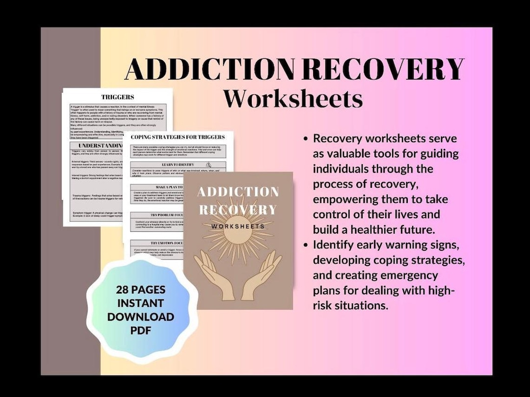Substance Abuse Support Addiction Recovery Workbook Relapse Prevention ...