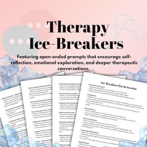 Therapy Icebreaker Prompts: Mental Health Conversation Starters (PDF ...