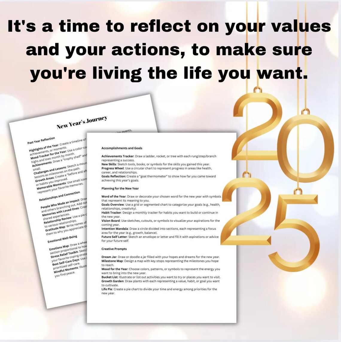 2026 New Year Reflection Guide: Goal Planner, Intentions Activity (PDF ...