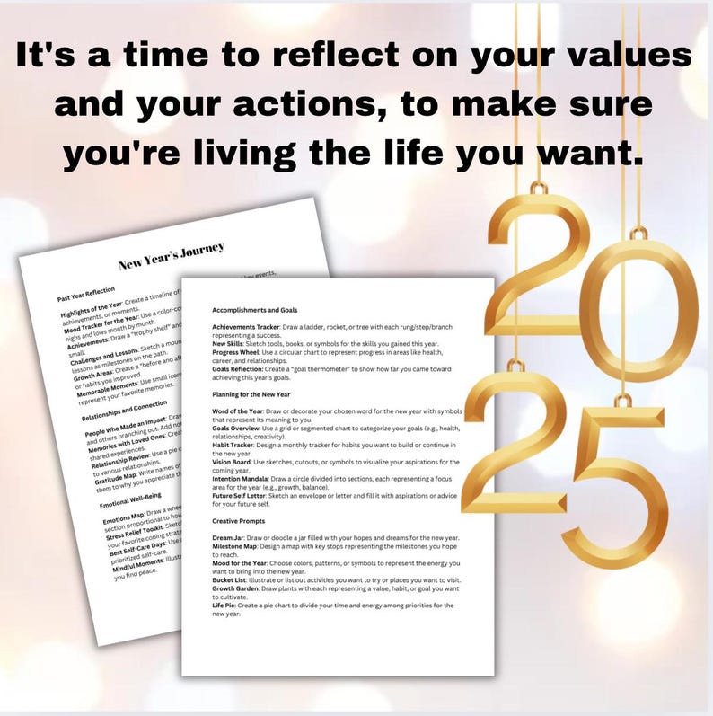 2026 New Year Reflection Guide: Goal Planner, Intentions Activity (PDF ...