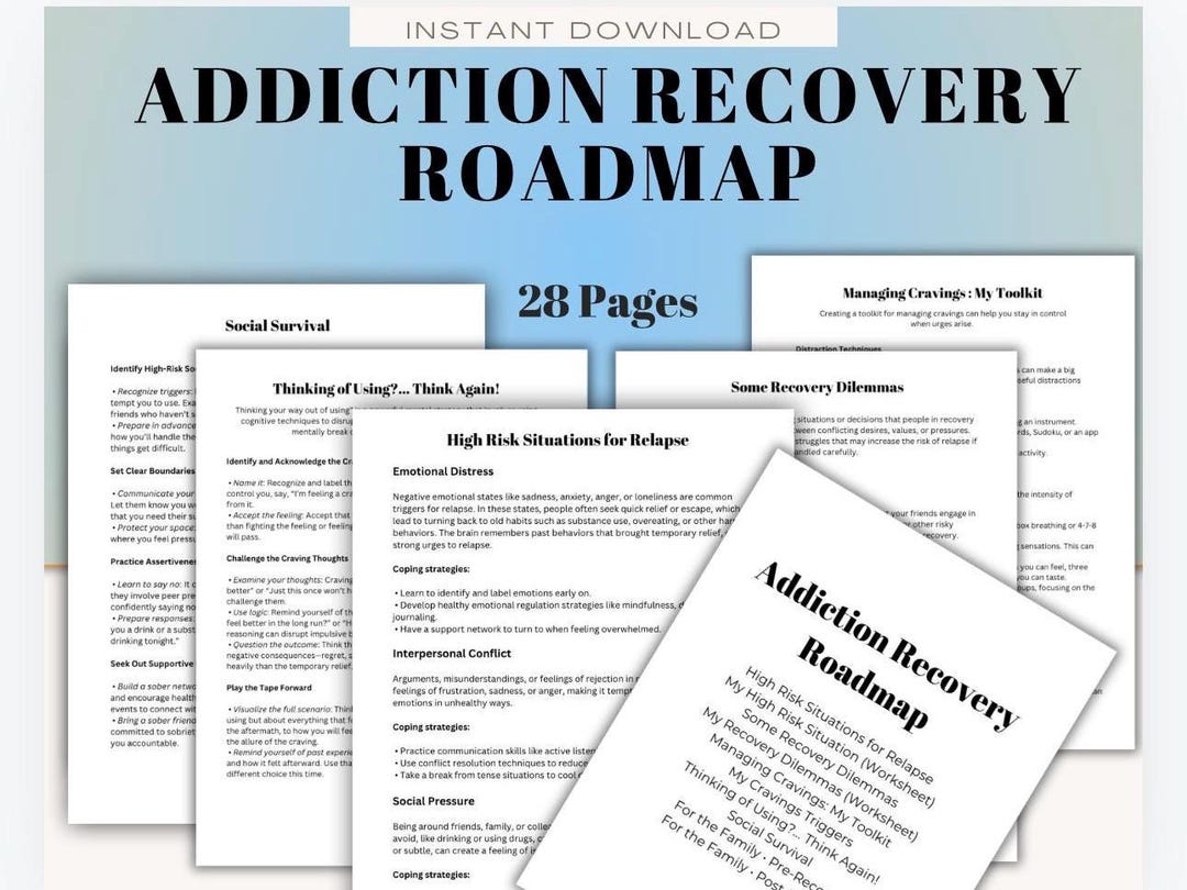Addiction Recovery Roadmap Relapse Support Workbook for Family Support ...