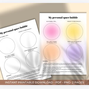 Personal Space Bubble Worksheet: Social Skills & Boundaries (digital ...