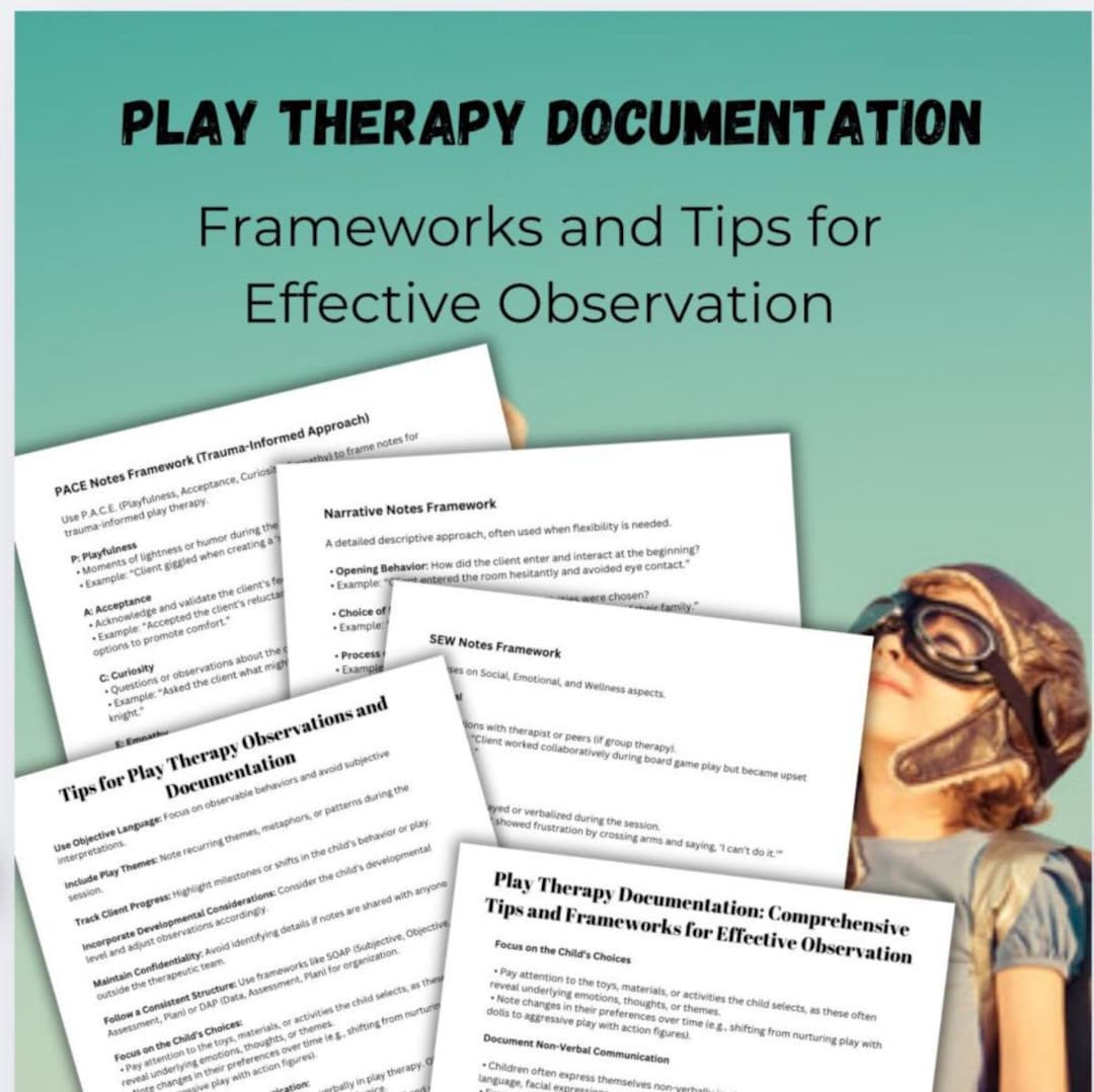 Play Therapy Progress Notes Tool Documentation Effective Observation ...