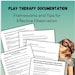 Play Therapy Progress Notes Tool: Framework & Observation (PDF) - Etsy