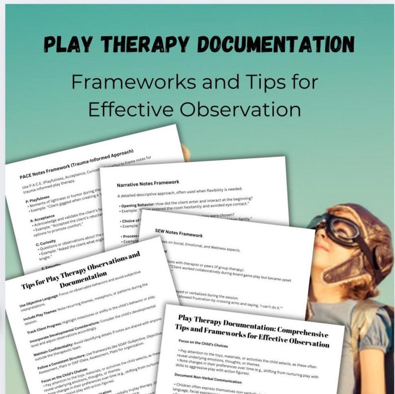 Play Therapy Progress Notes Tool Documentation Effective Observation ...