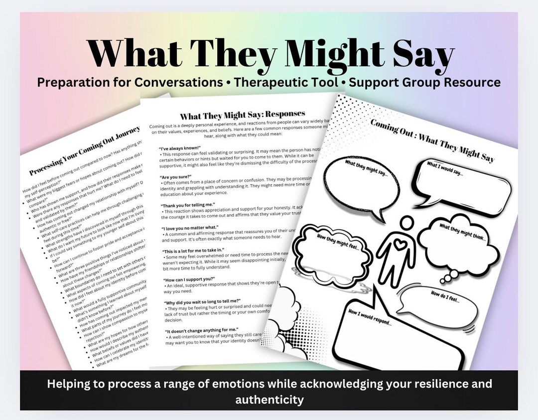 Coming Out Conversation Preparation Worksheet - Etsy