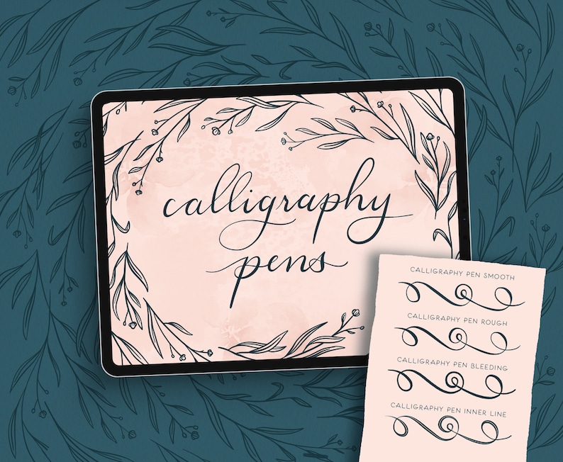 Procreate Lettering Brush Set – 100+ Digital Brushes for Calligraphy ...