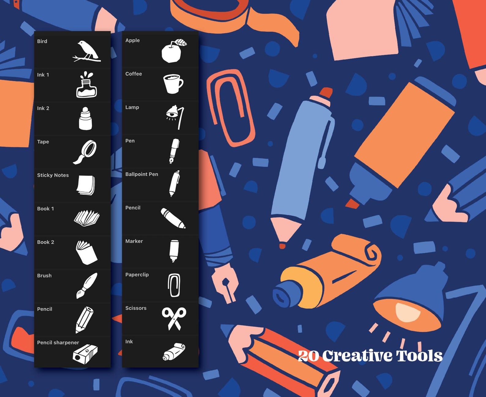Creative Cut Out Procreate Stamps and Brushes - Botanical Vases, Plants ...