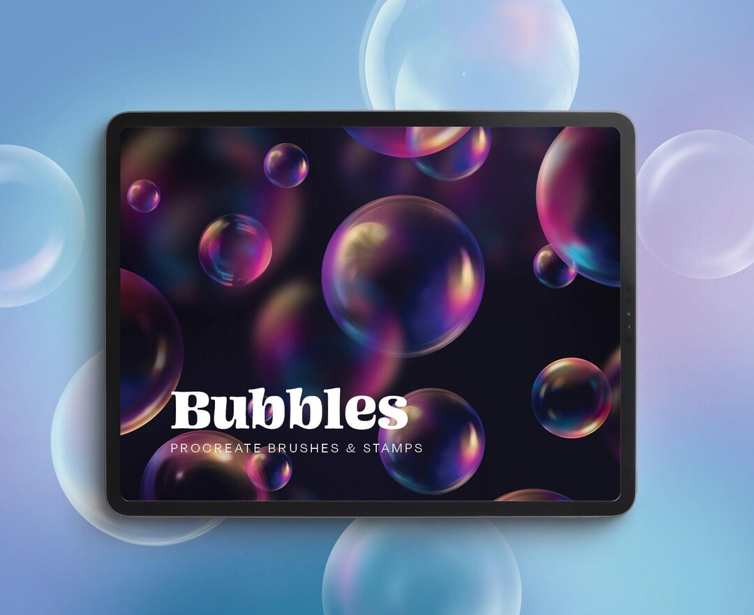 Bubble Procreate Brushes and Stamps: Dreamy Light Effects (digital ...