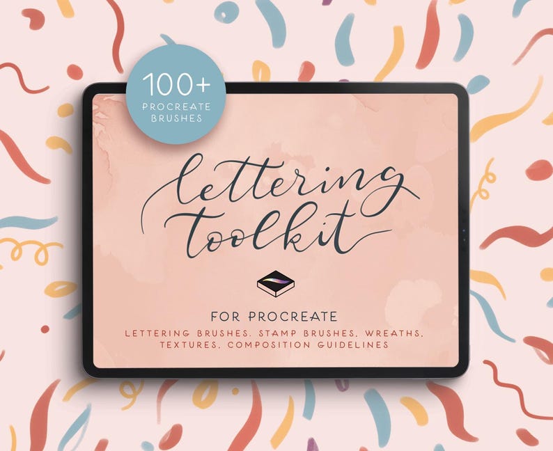 Procreate Lettering Brush Set – 100+ Digital Brushes for Calligraphy ...