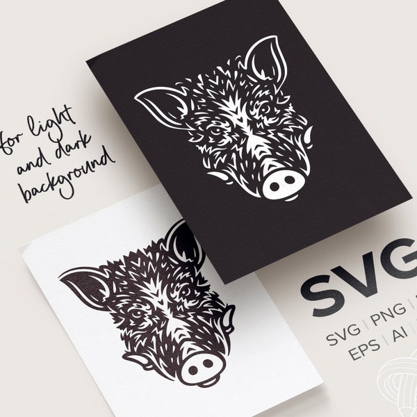 Wild Boar Silhouette - Etsy
