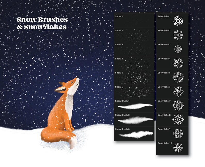 Christmas Magic Procreate Brush Set – 200+ Festive Stamps With Snow ...