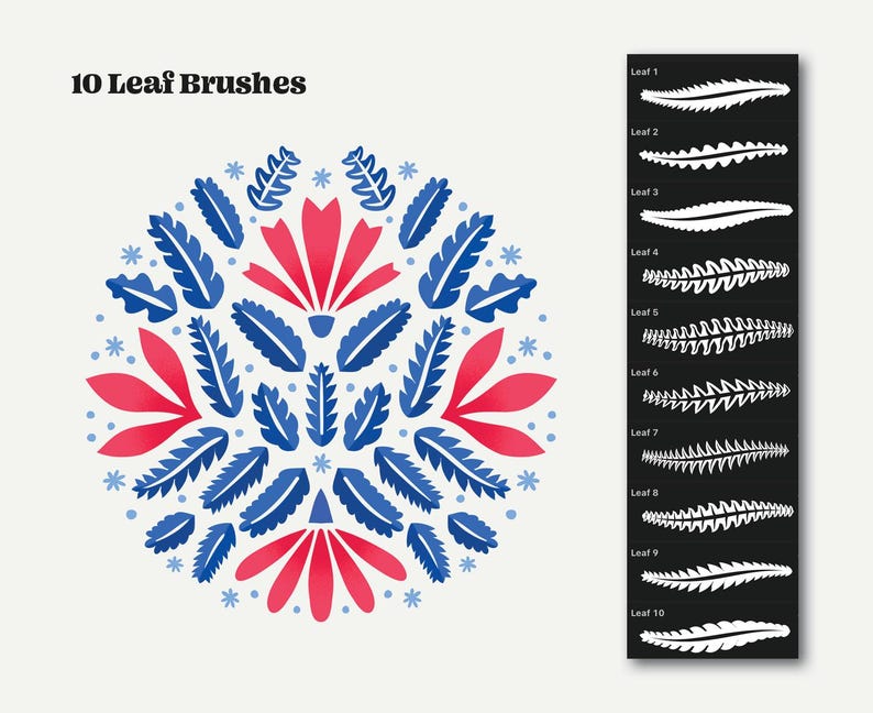 Procreate Floral Brush Set - 200+ Hand Drawn Botanical Procreate ...
