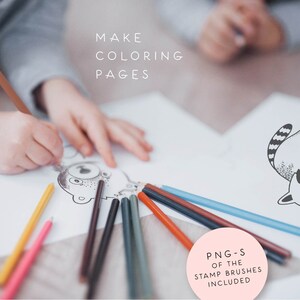 Forest Animals, Plants and Wreaths Stamp and Paint Brushes for ...