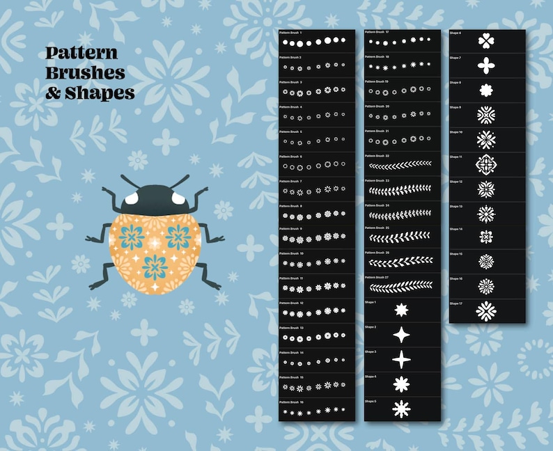 Ladybug Procreate Brush Set – Build Cute Insect Art With Patterns ...