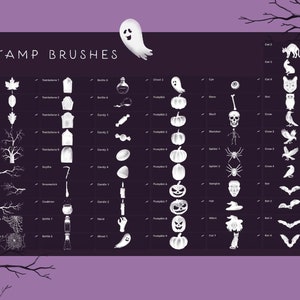 101 Halloween Procreate Brushes Create Spooky Compositions With Stamp ...