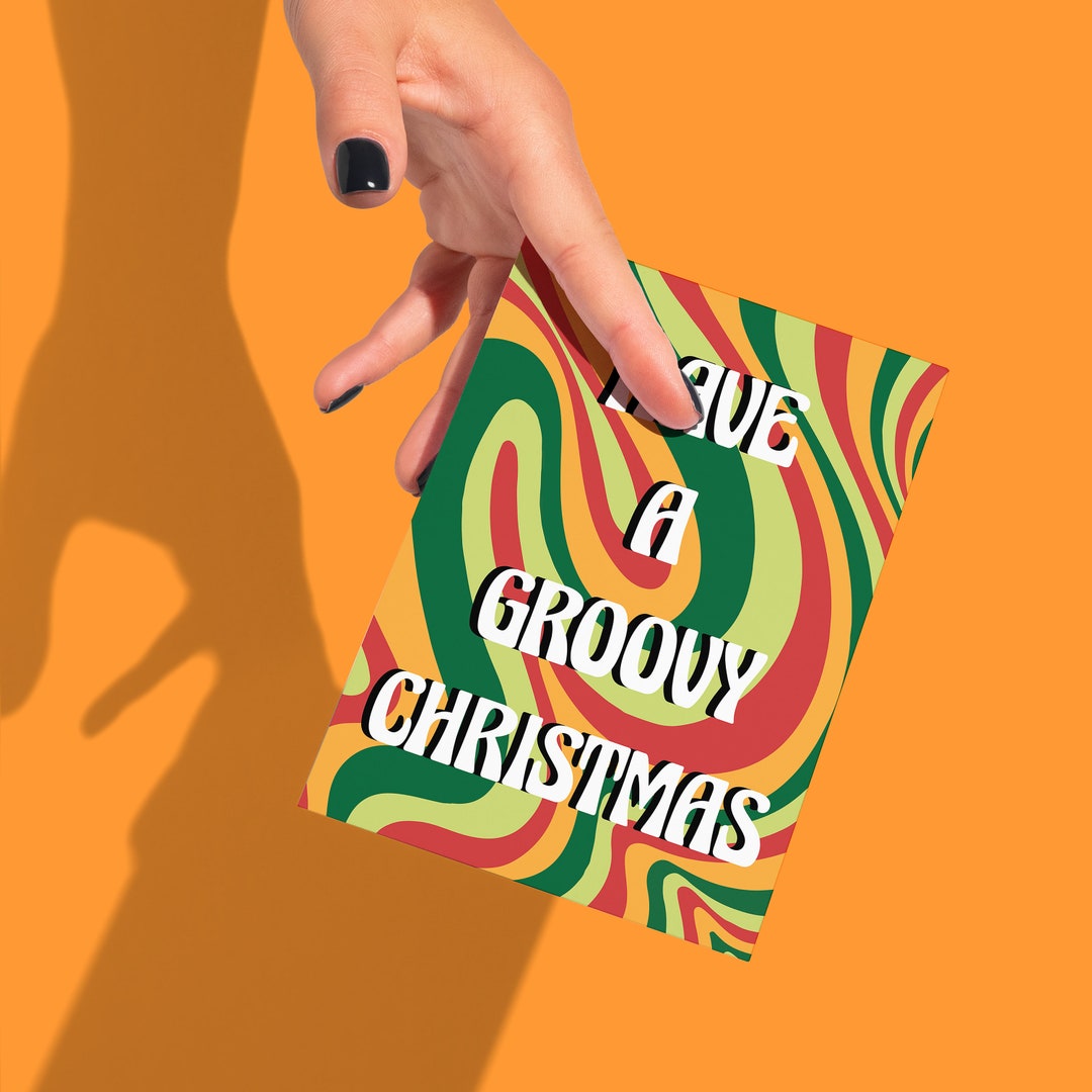 Have A Groovy Christmas | A6 A5 | Christmas Card | Retro Christmas ...