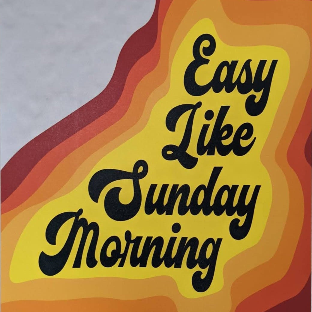 Easy Like Sunday Morning Wall Art A5-A1 Retro Print Music Quote ...