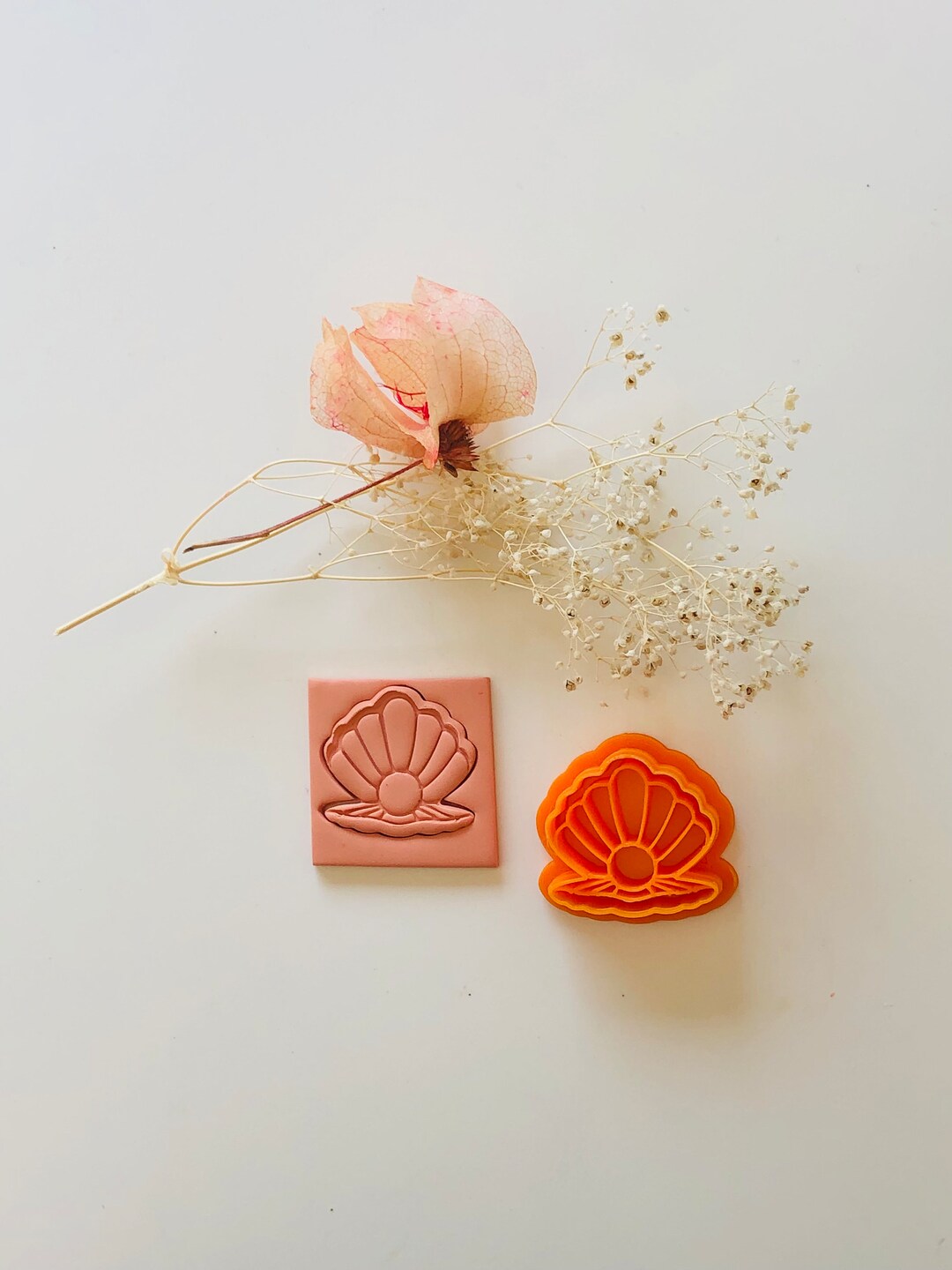 Open Shell W/ Pearl - Polymer Clay Cutter / Jewellery Tools / Earring ...