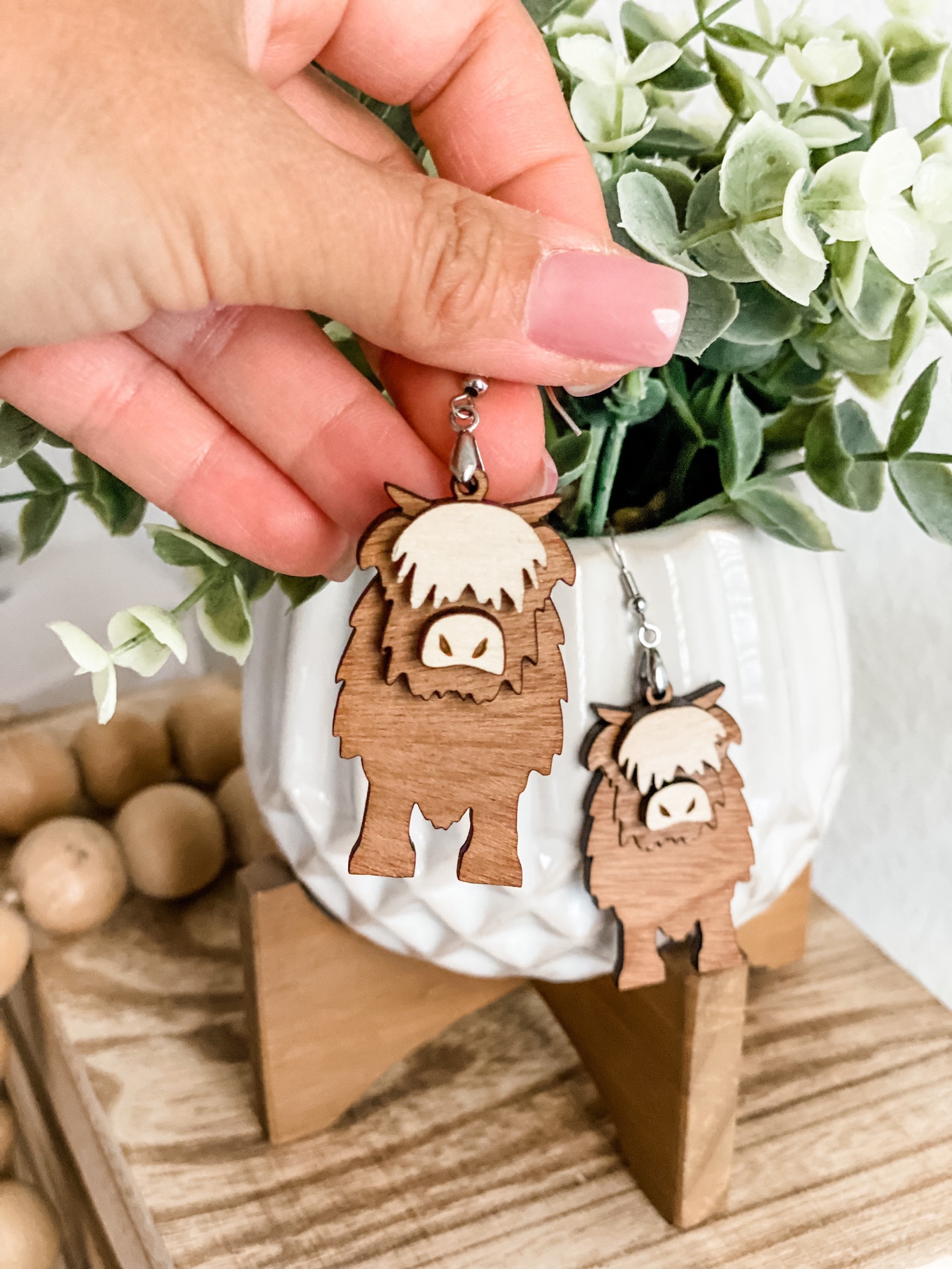 Highland Cow Gift Shaggy Cow Farmhouse Gifts Boho Earrings - Etsy