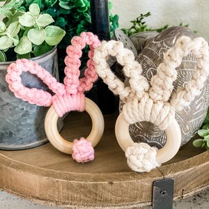 Set of 3 Bunny Macrame Decor, Easter Macrame Decor, Rabbit Decorations ...