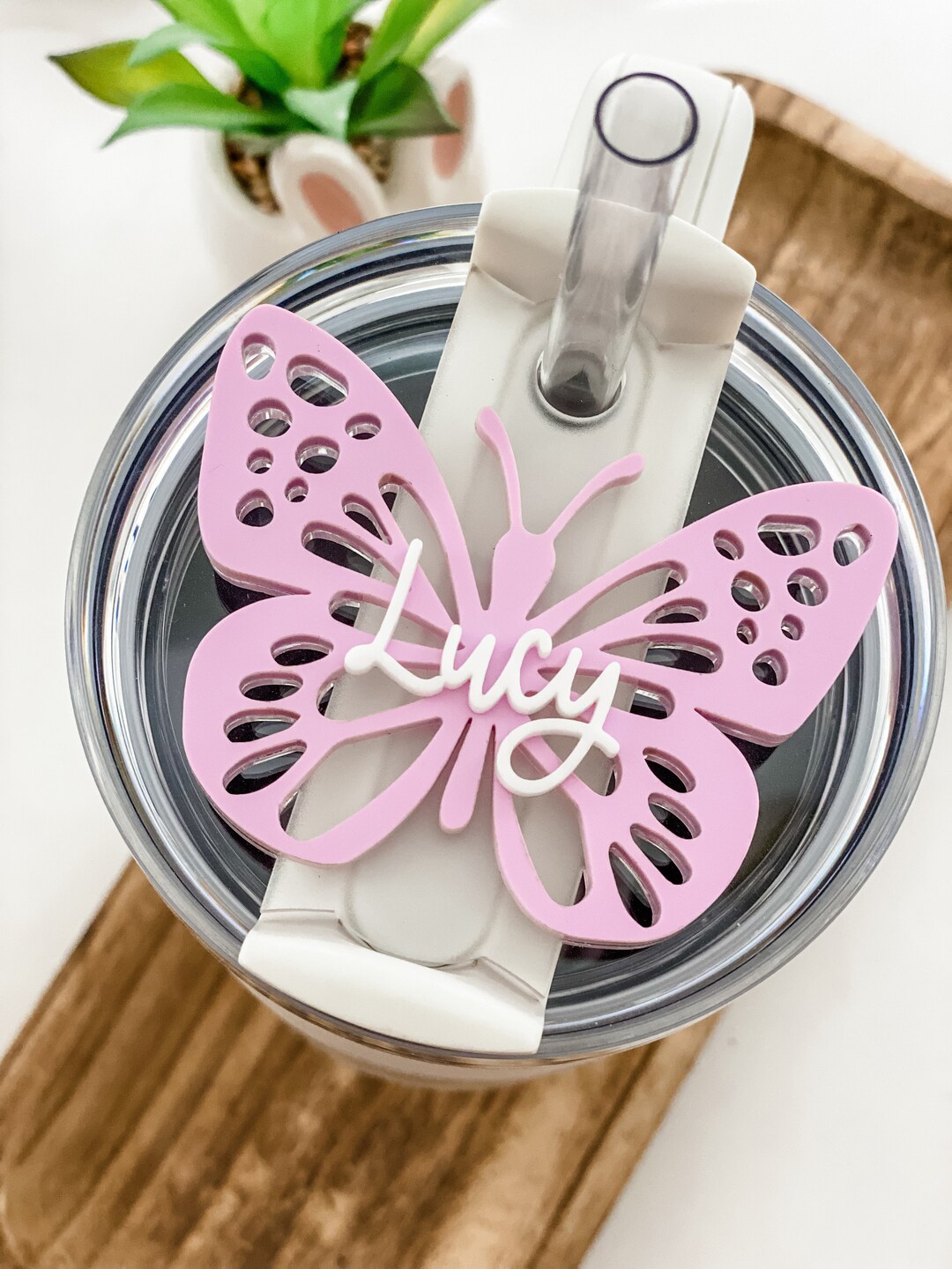 Butterfly Name Tag, Butterfly Nameplate, 30oz 40oz Tumbler Decor ...