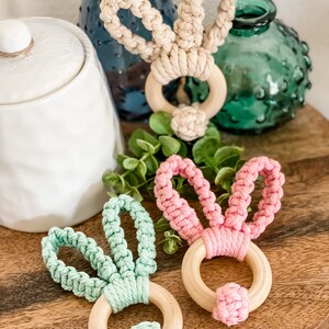 Set of 3 Bunny Macrame Decor, Easter Macrame Decor, Rabbit Decorations ...
